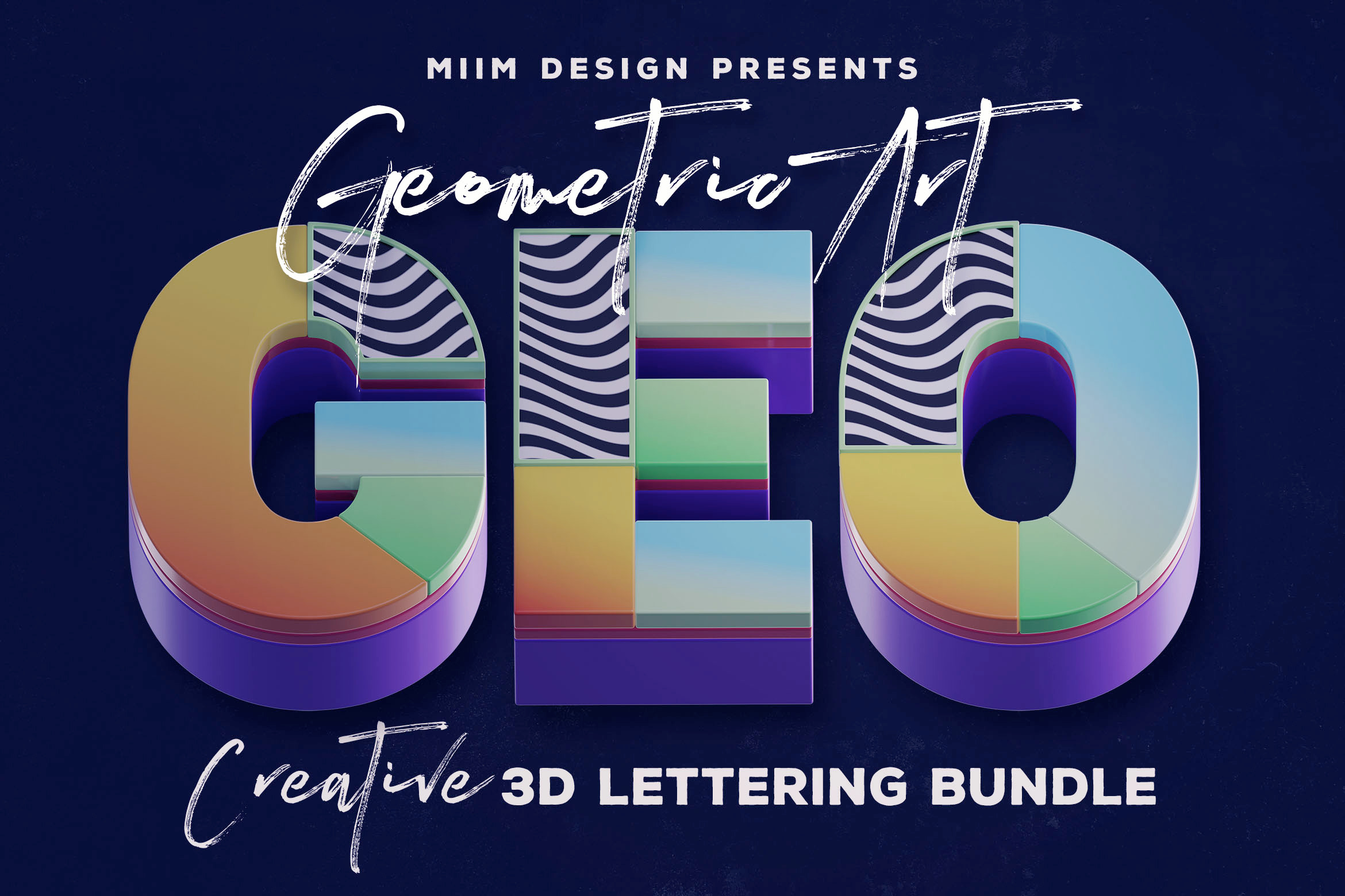 Geometric Art – 3D Lettering, a Graphic by MIIM | Creative Market