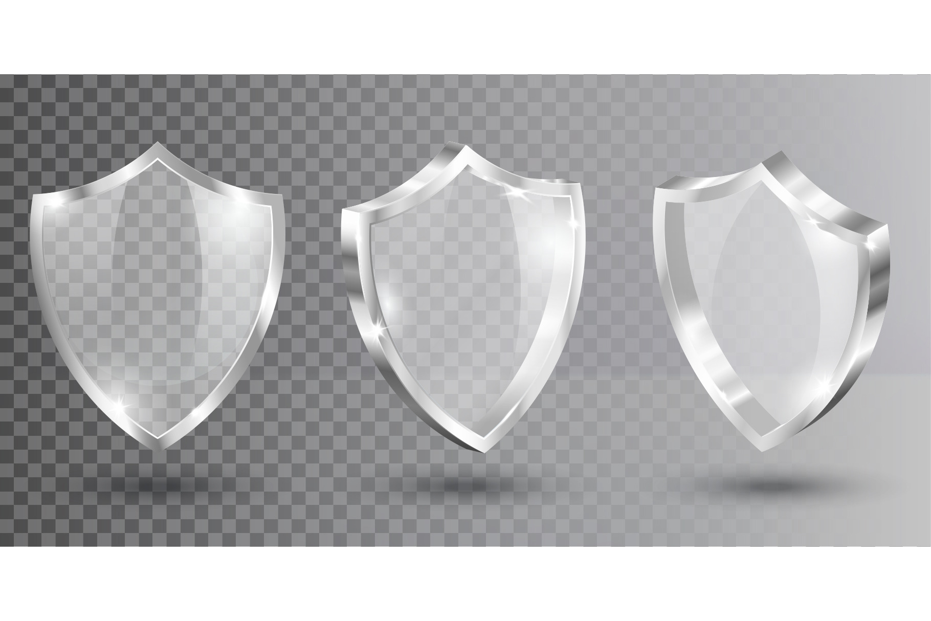 Transparent glass shields, an Object Illustration by Yayasya | Creative ...