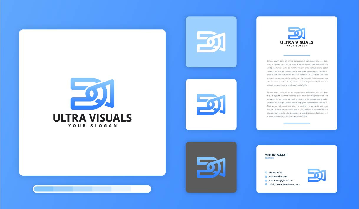 Ultra Visuals Logo Design Template, a Branding & Logo Template by Nisha ...
