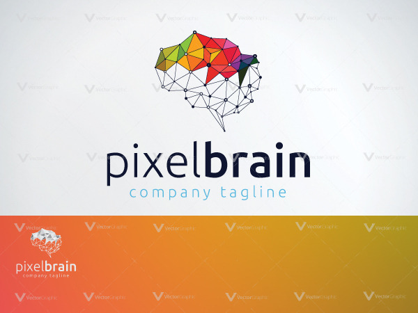 Pixel Brain Logo, a Branding & Logo Template by vectorlogo