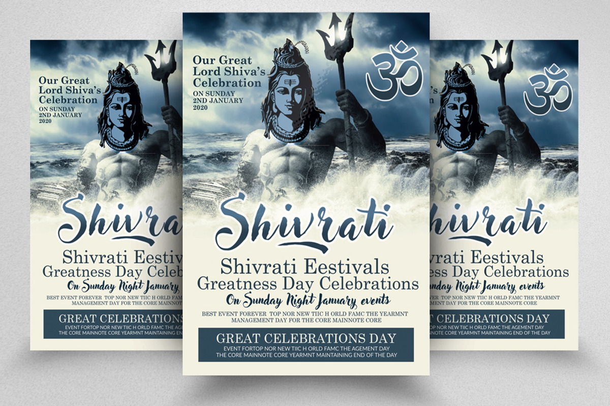 Shiva/shivrati Flyer Template, a Flyer Template by Psd Templates