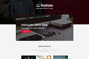 Radiate - Bootstrap Portfolio Theme | Bootstrap Themes ~ Creative Market
