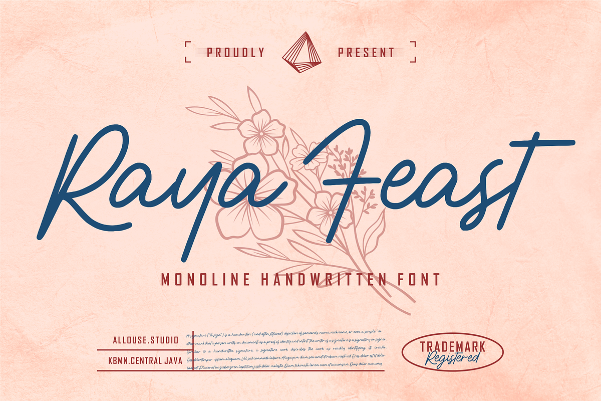 Raya Feast Font, a Script Font by Allouse Studio | Creative Market