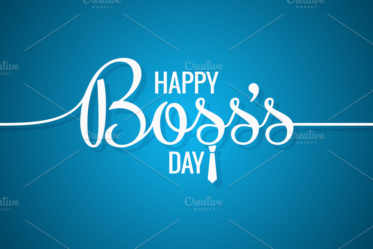 boss day logo line concept, a Decorative Illustration by PushLogo ...