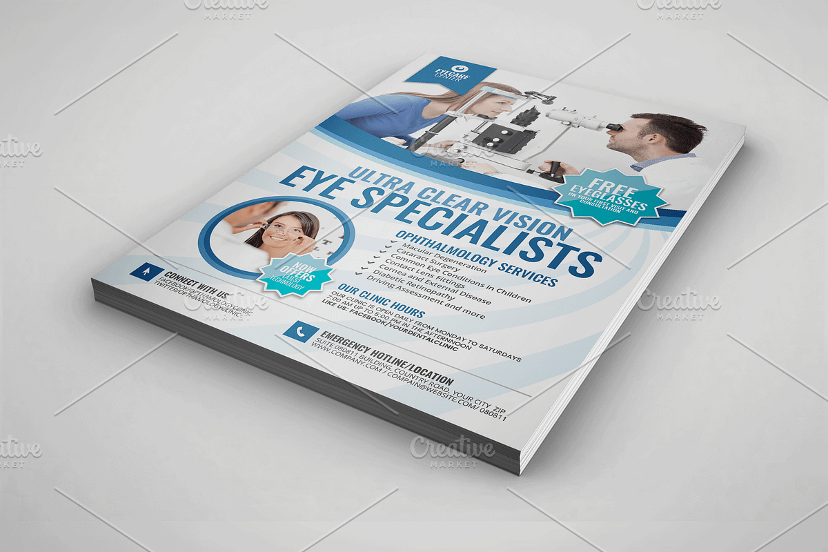 Ophthalmology Services Flyer, a Flyer Template by PSDPixel | Creative ...