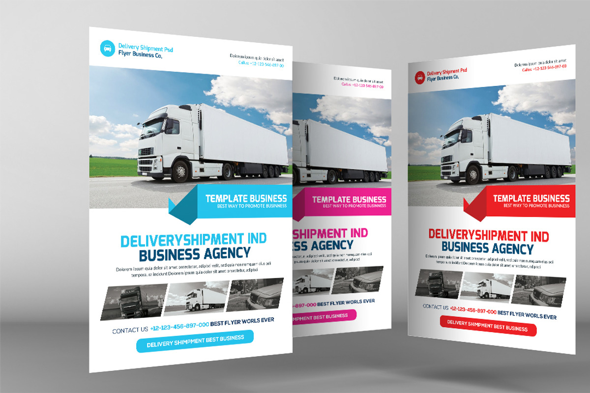 Delivery And Shipment Flyer Template, a Flyer Template by graphicforest