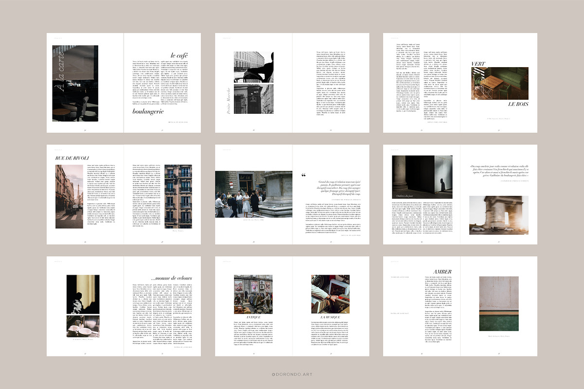PARIS Magazine Template, a Magazine Template by Dorondo.Art