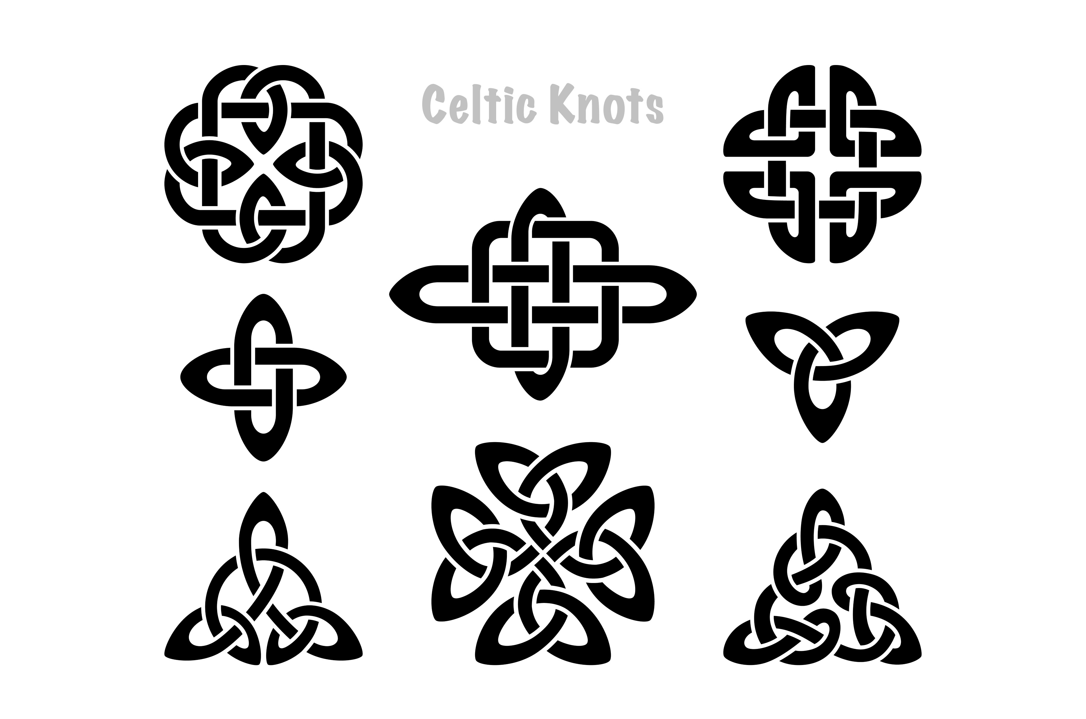 Celtic knots silhouettes. Irish knot | Illustrations ~ Creative Market