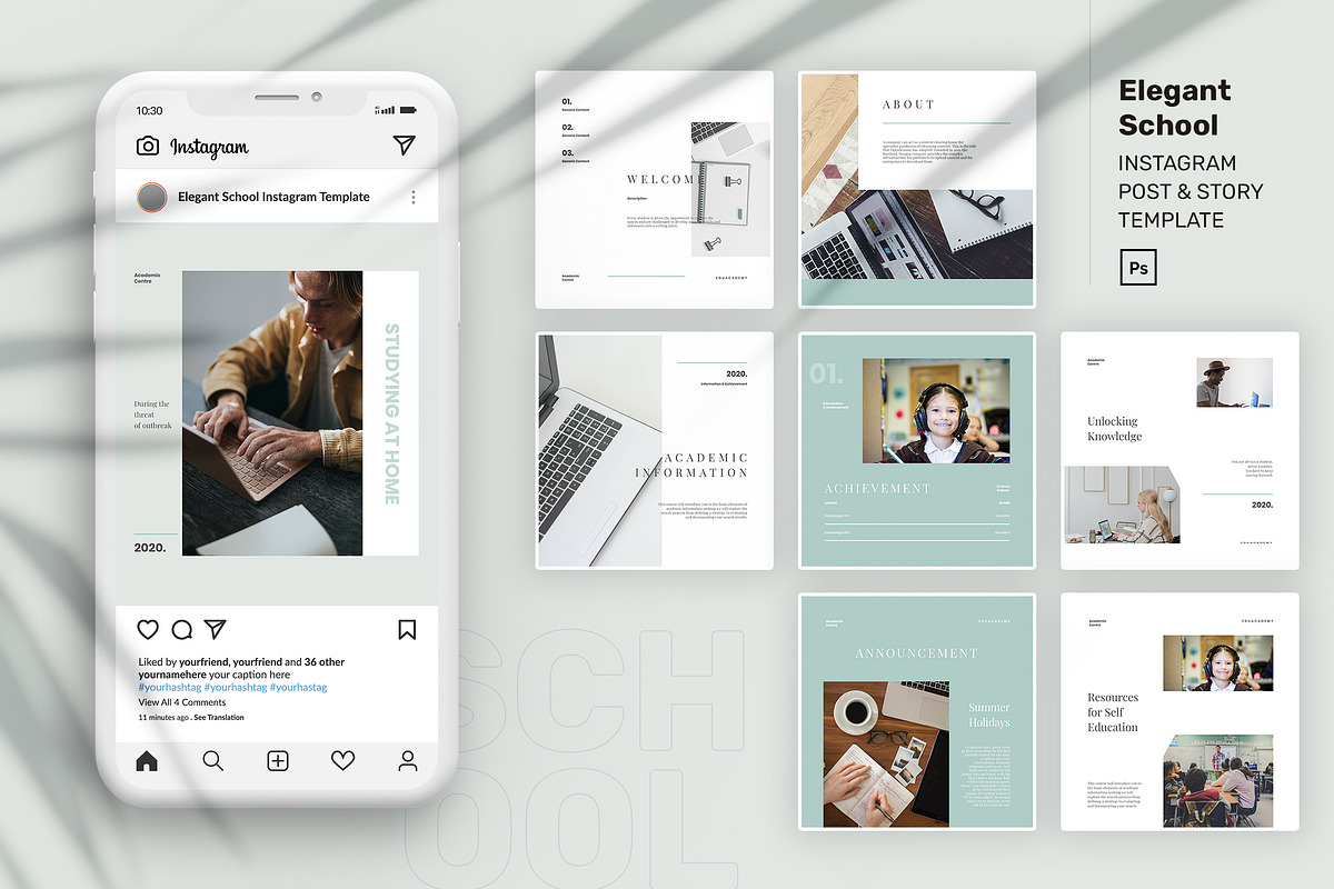 Bundle Education School Instagram, a Social Media Template by peterdraw