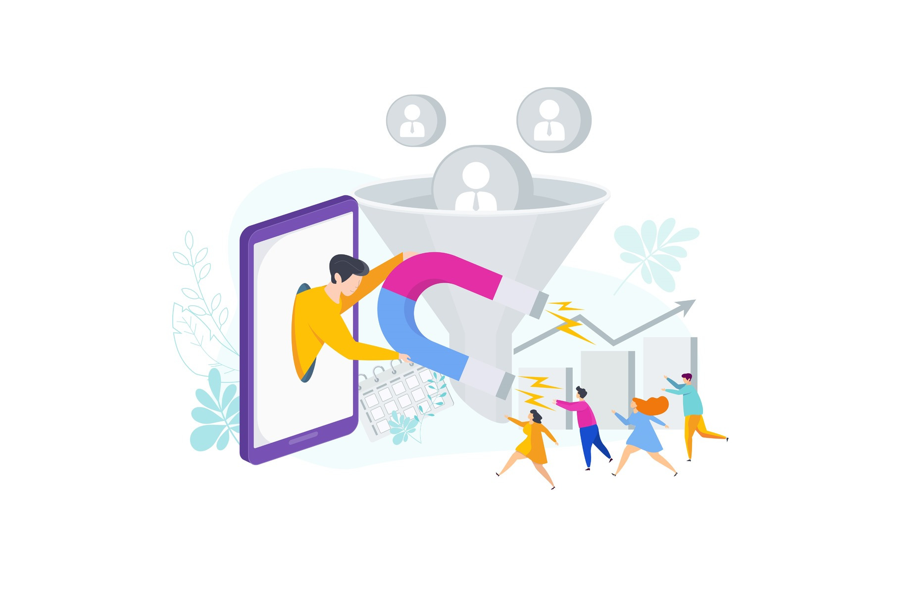 Attracting potential clients, a Person Illustration by Quarta