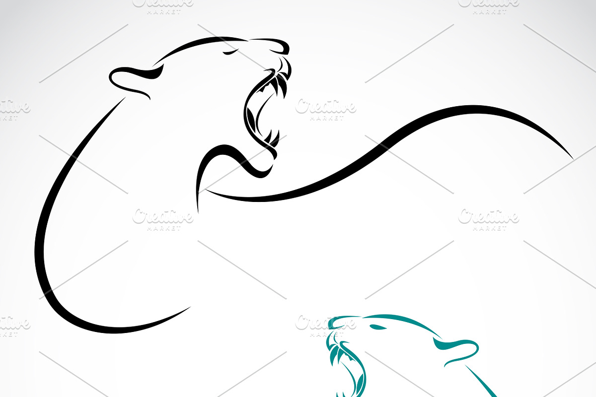 Vector of tiger design. Animals., an Outline Icon by yod67