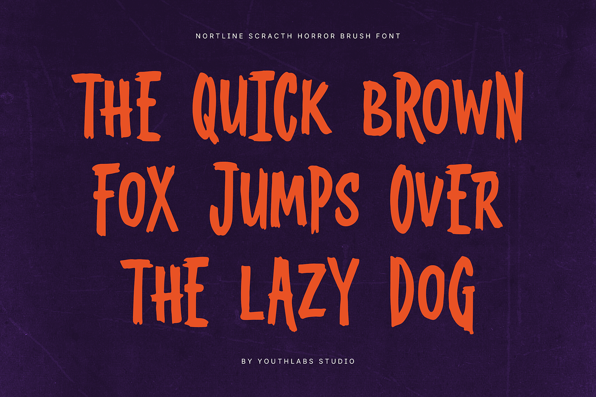 Northline Scratch – Horror Brush Font