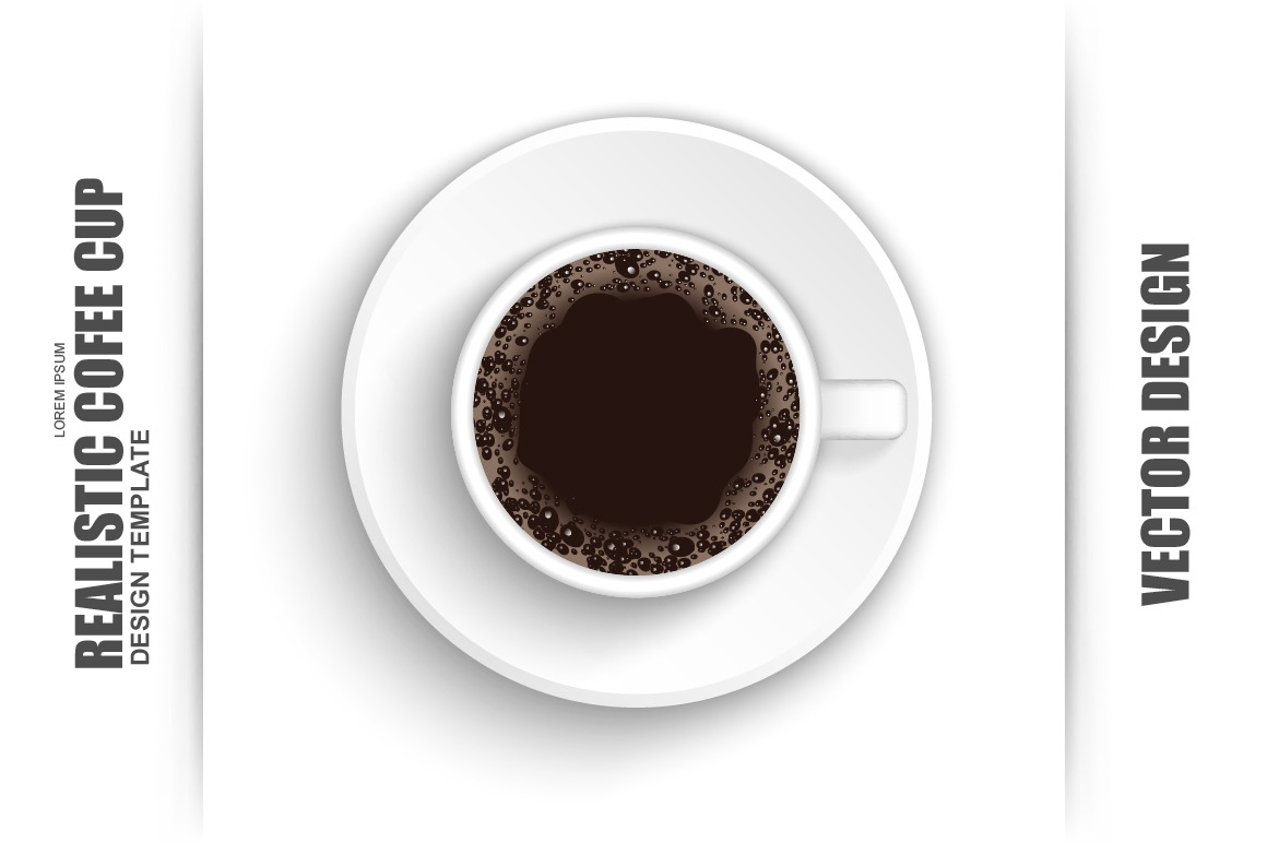 Realistic Coffee Cup Vector, an Object Graphic by alexdndz
