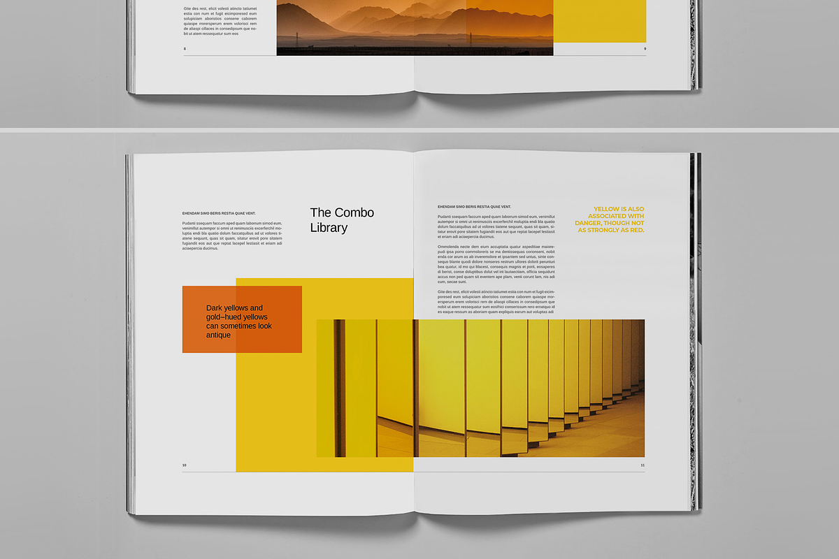 Yellow Color Palette Brochure Layout, a Brochure Template by Boris ...