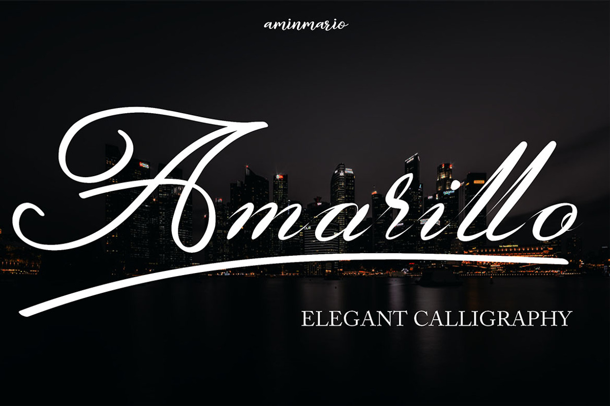 Amarillo | Calligraphy, a Script Font by AMINMARIO