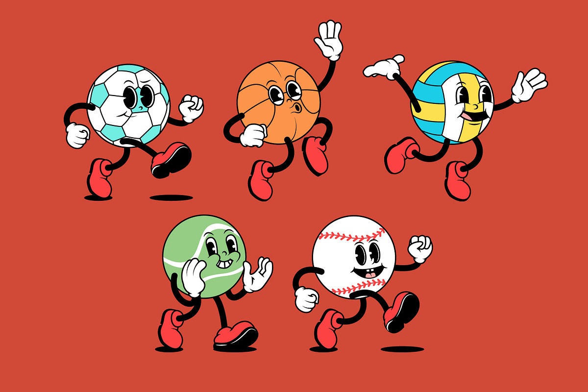 Cartoon Sports Characters, a Sport Illustration by Sandypramana