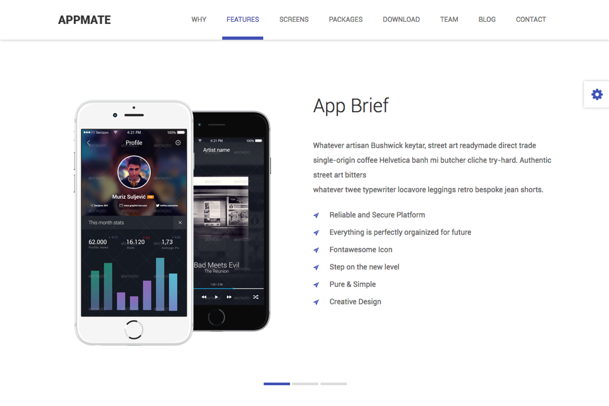 Material Design App Landing Template, a Bootstrap Template by Codetic