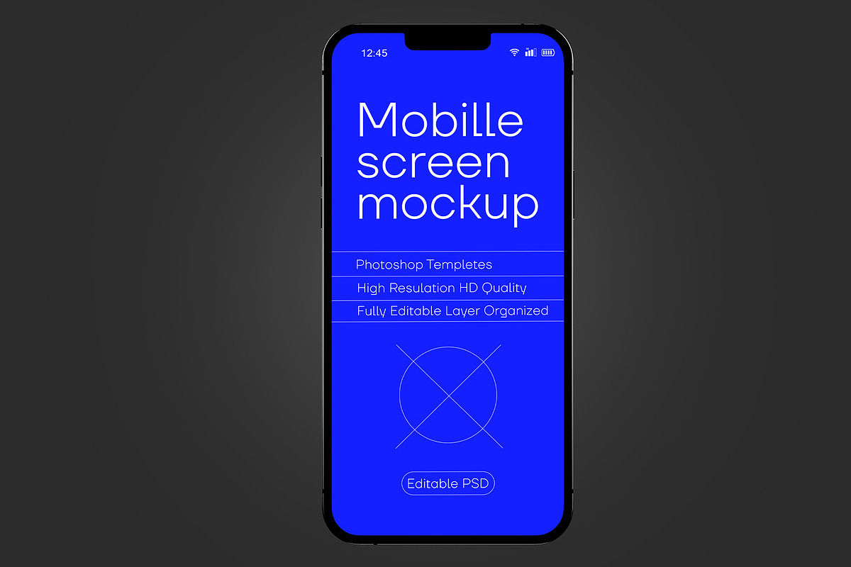 Mobile Phone Screen Display Mockup