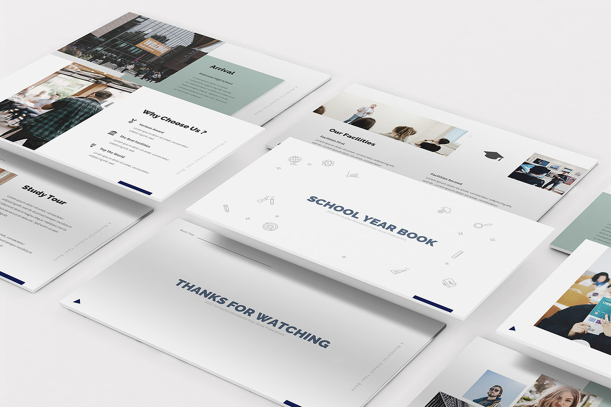 School Year Book Powerpoint Template, a Presentation Template by ...