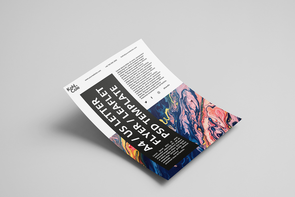 Minimal A4 / US Letter Flyer PSD, a Flyer Template by Kohl + Cole