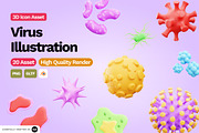 3D Virus Illustration | 3D Objects ~ Creative Market