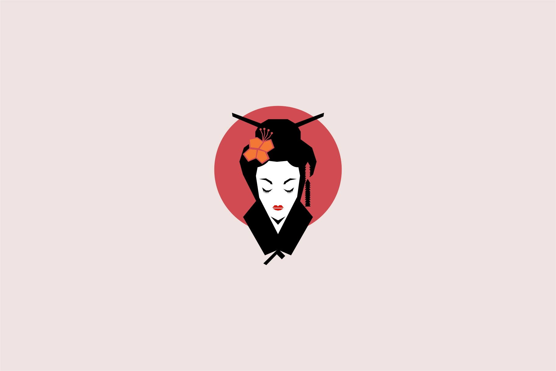 Geisha Logo Design, a Branding & Logo Template by Metrolinevision