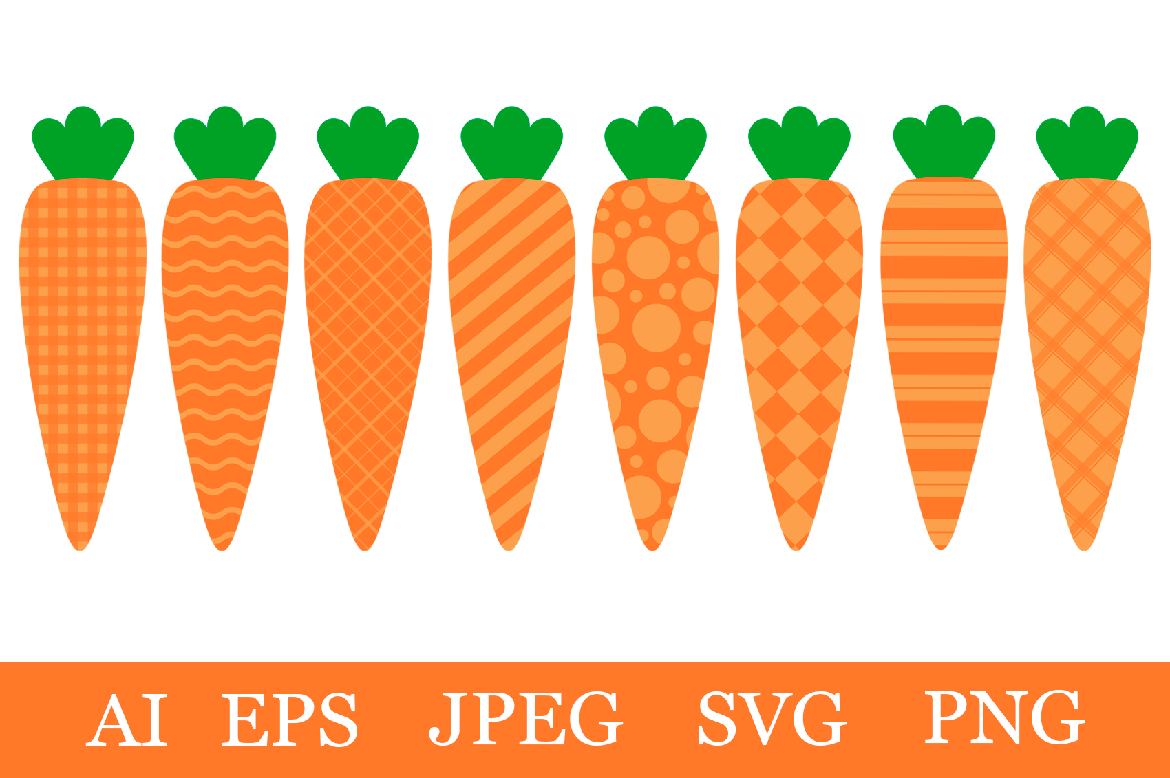 Carrot ornament bundle. Carrot SVG, an Illustration by IrinaShishkova