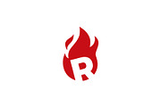 r letter fire flame logo vector icon, a Branding & Logo Template by vastard