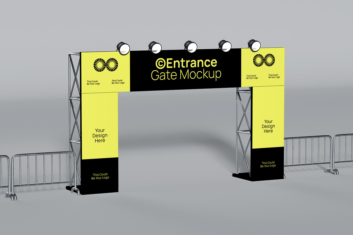 Entrance Gate Mockup, a Mockup by graphicook