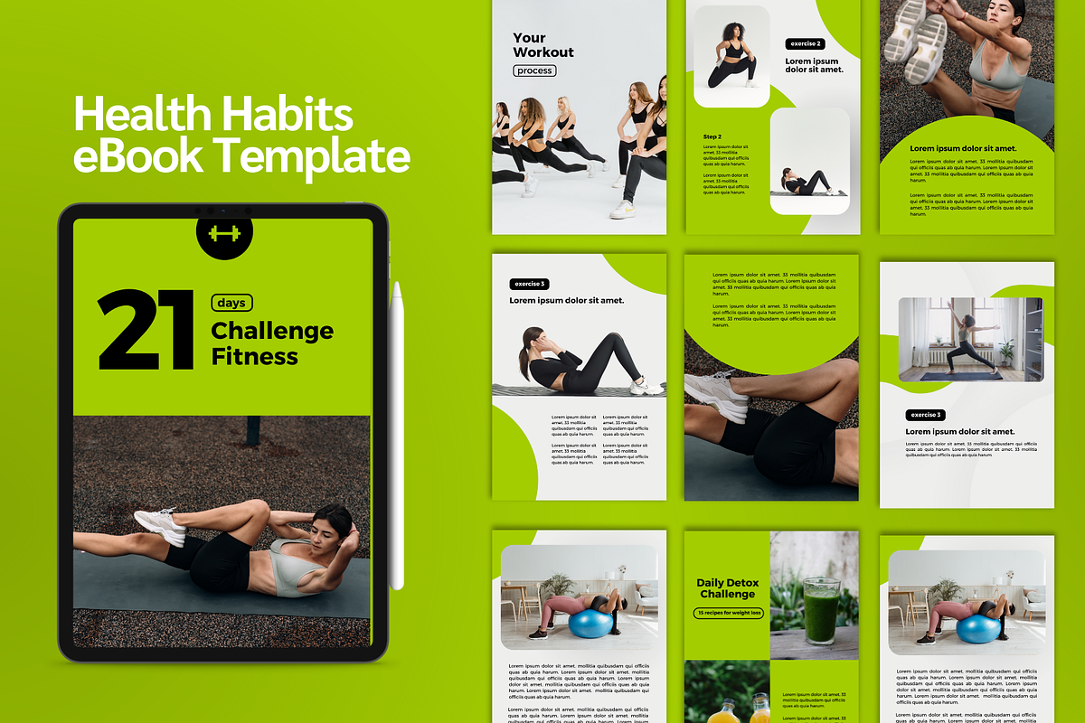 Health Nutrition Ebook Template, a Magazine Template by From Heart