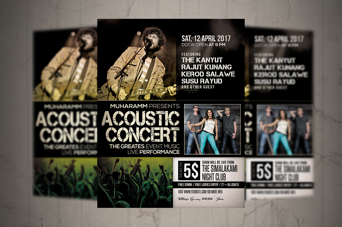 Acoustic Concert Flyer / Poster, a Flyer Template by Septian