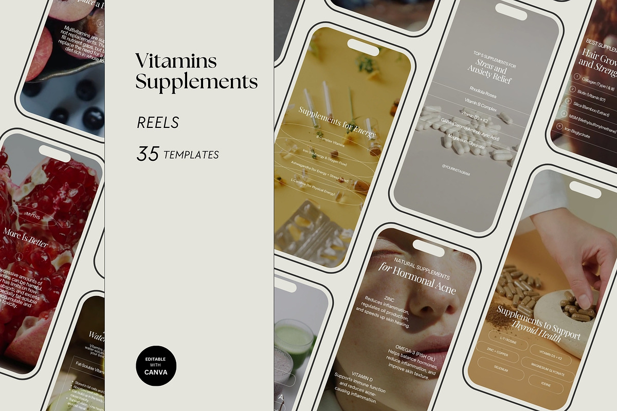 Supplement Vitamins Instagram Template