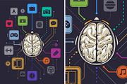 Brain Activity Vector Infographics | Icons ~ Creative Market