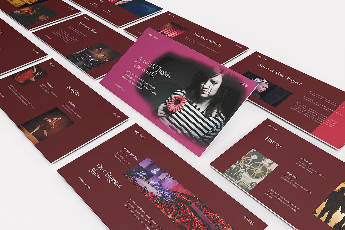 Theater Powerpoint Template, a Presentation Template by Formatika Studio