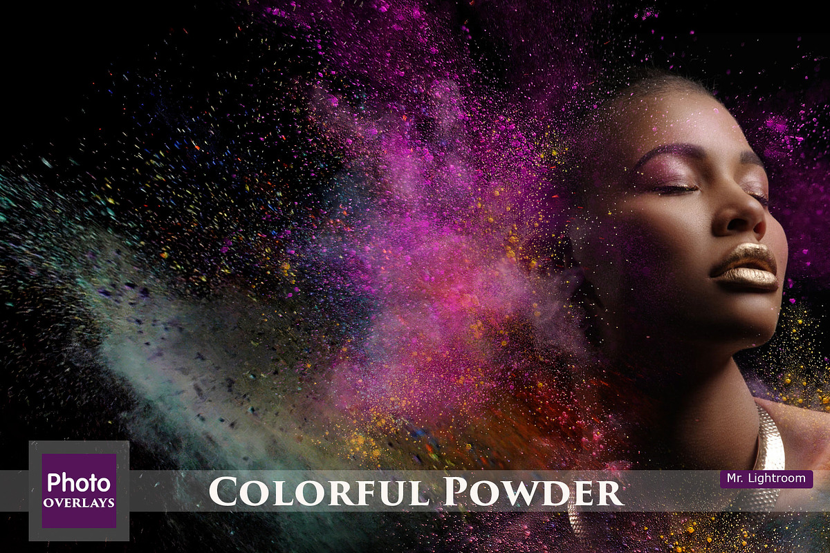 60 Colorful Powder Explosion Overlay, a Brushes & More by HappyNews