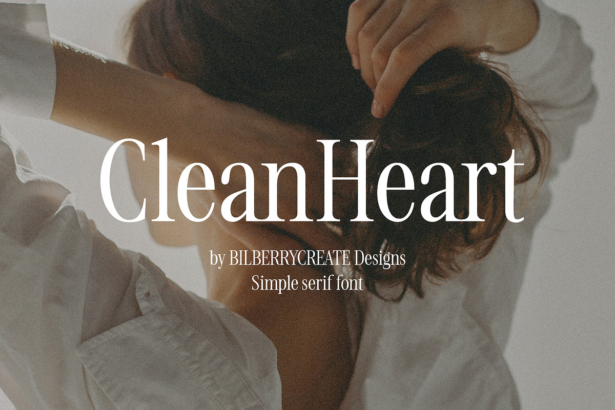 CleanHeart - Simple serif font, a Serif Font by BilberryCreates