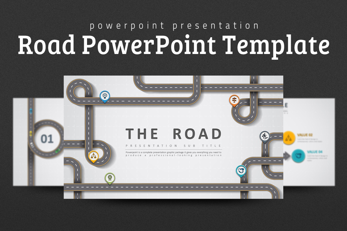 Road PowerPoint Template, a Presentation Template by GoodPello