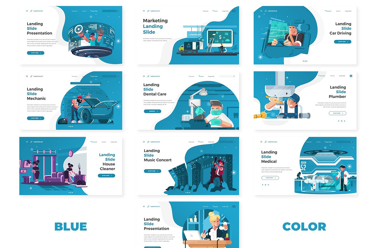 Landing Slide - Powerpoint Template, a Presentation Template by AQR Studio