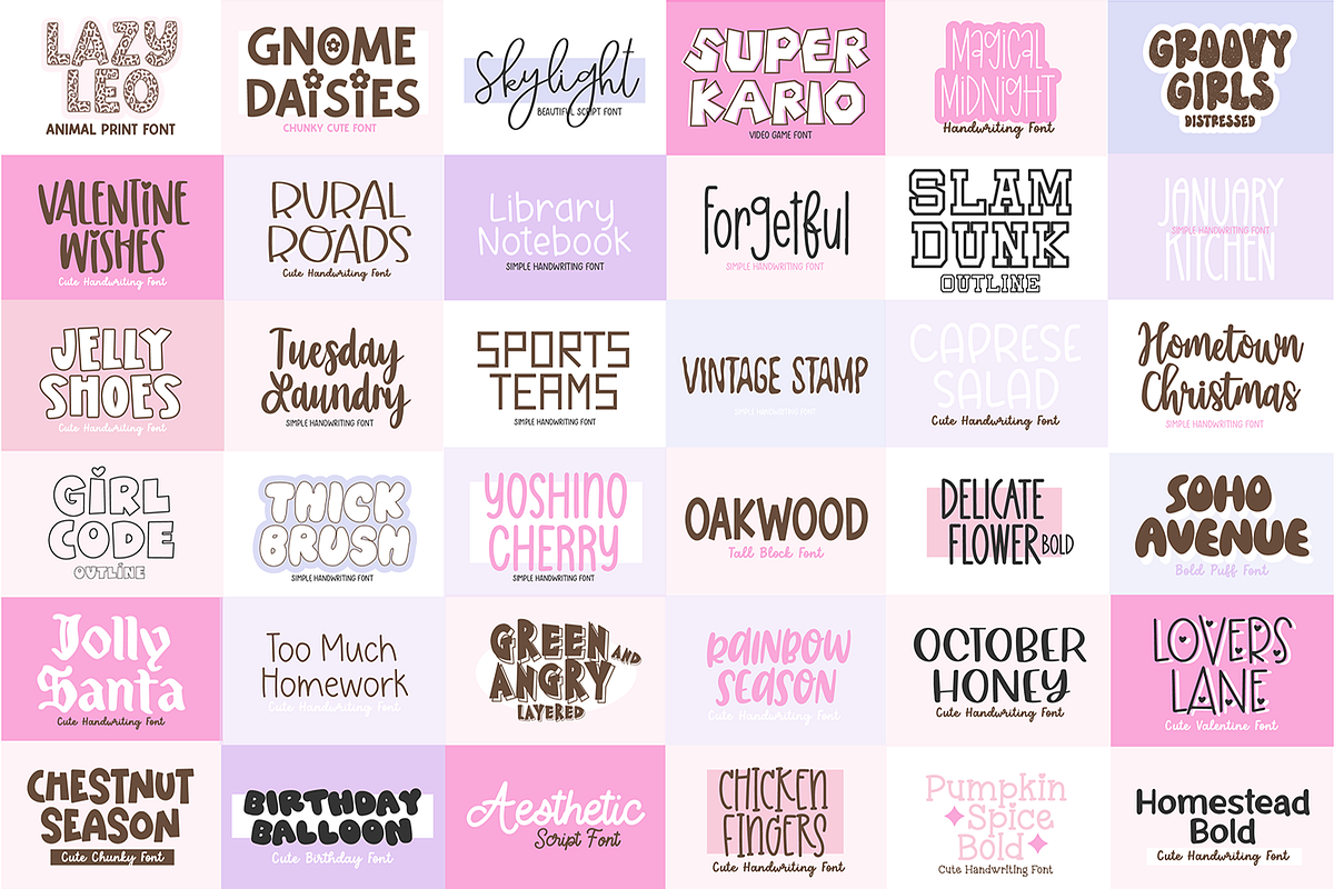 100 Fonts! ULTIMATE FONT BUNDLE V5, a Handwritten Font by Blush Font Co.