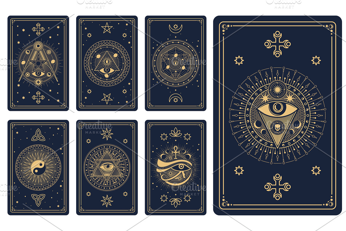 Magic tarot cards, a Decorative Illustration by Vector Tradition
