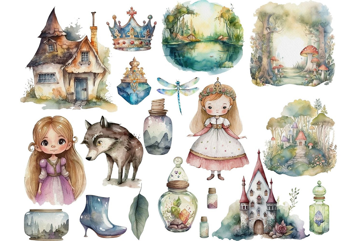 Fairytale Storybook Clipart, a Graphic by JBArt Clipart