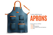 Realistic Aprons Set, an Object Graphic by Macrovector