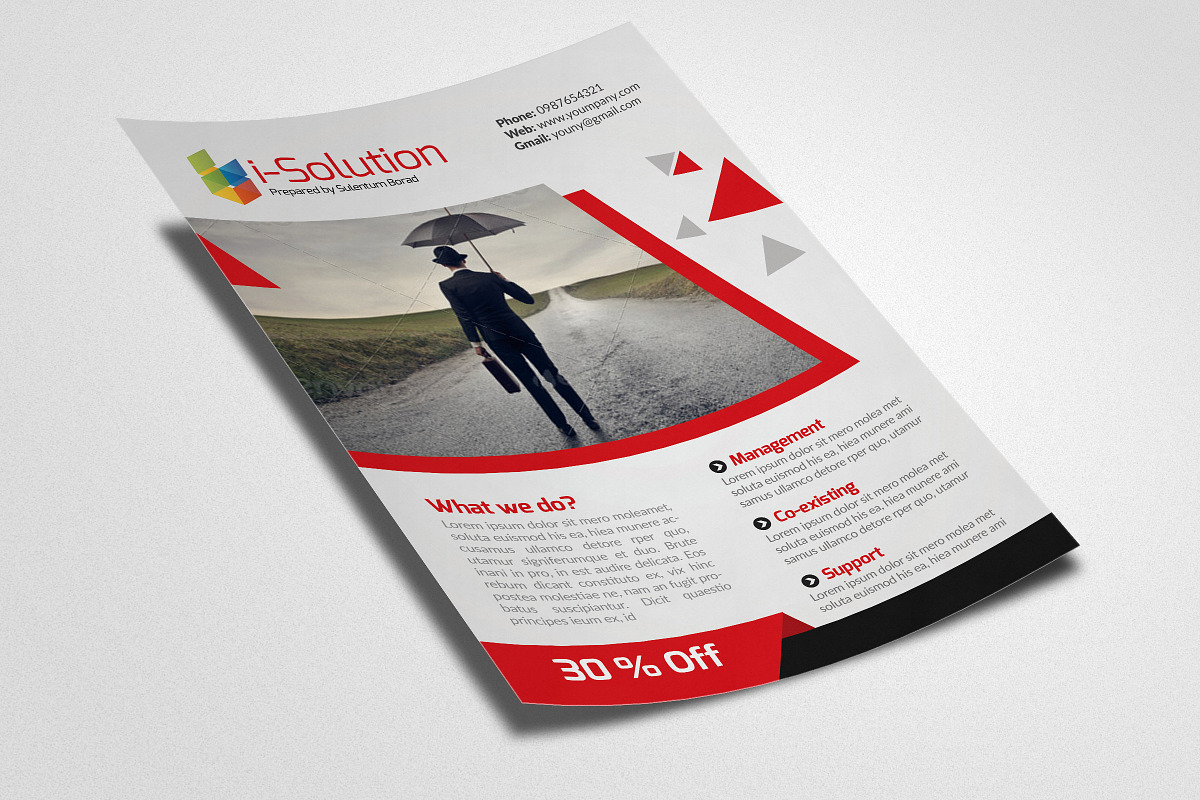 Finance Provider Business Flyer, a Flyer Template by Psd Templates