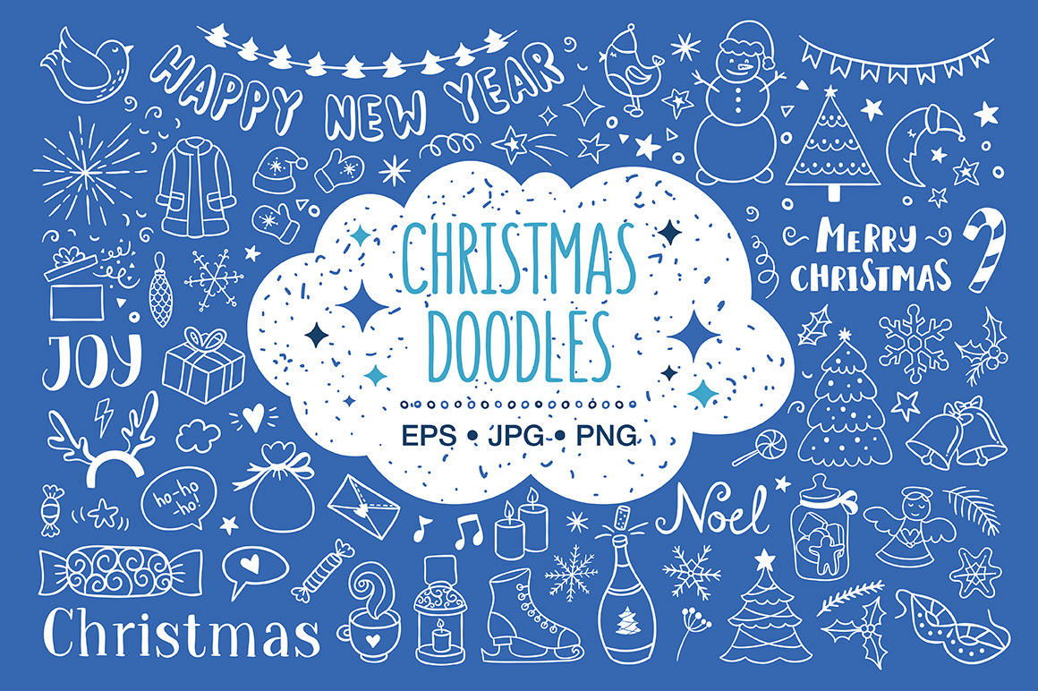 Christmas Doodles, an Illustration by Redchocolate