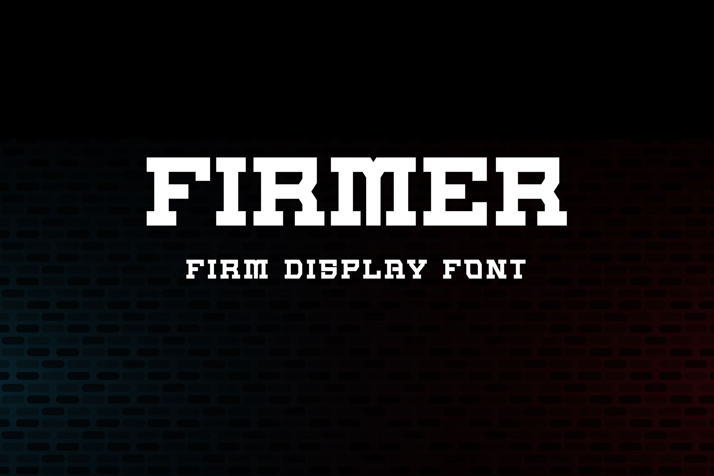 Firmer - Display Slab Serif Font, a Slab Serif Font by Mightyfire