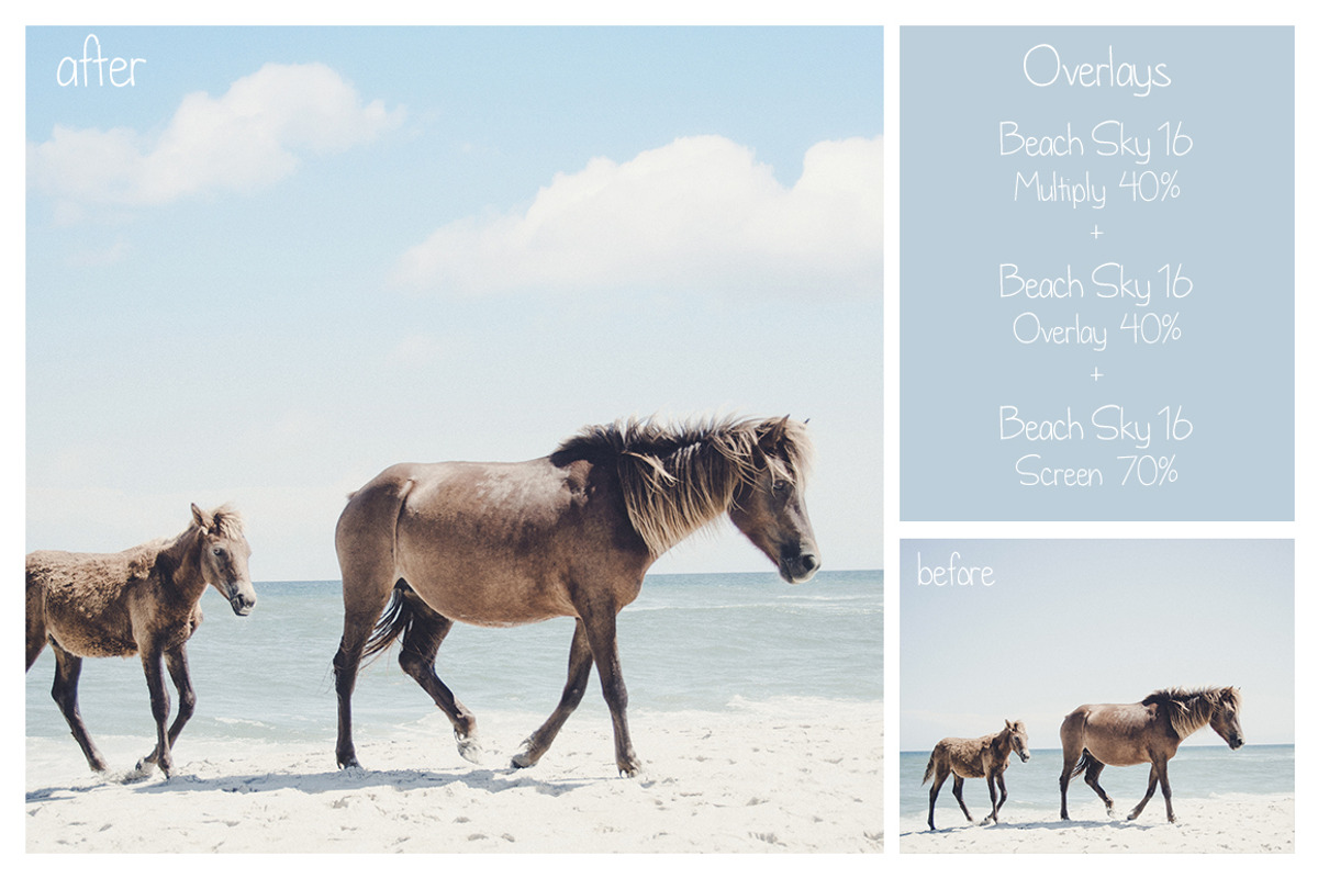 30 Beach Sky Overlays, a Texture Graphic by LovePhotoMoment