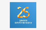 25 years anniversary vector icon, a Decorative Illustration by Darth Vector