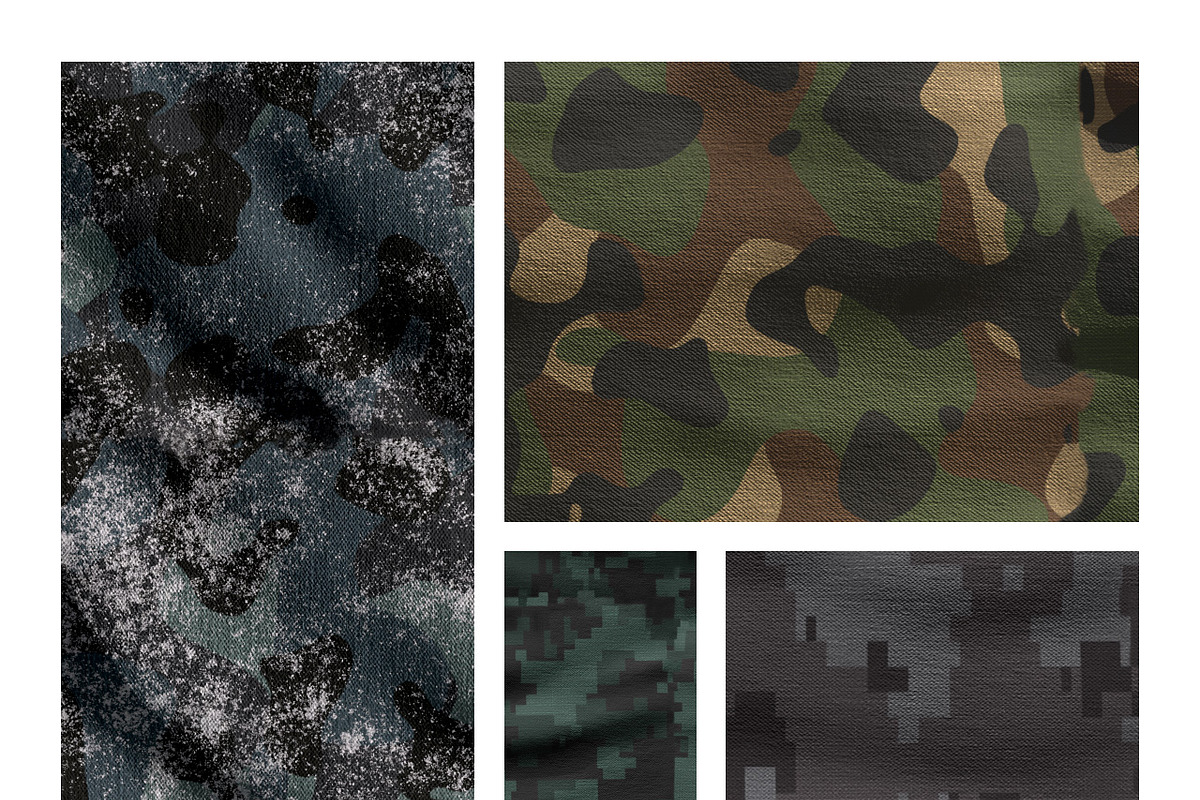 Camouflage Patterns for Photoshop, a Pattern Graphic by DesignerCandies