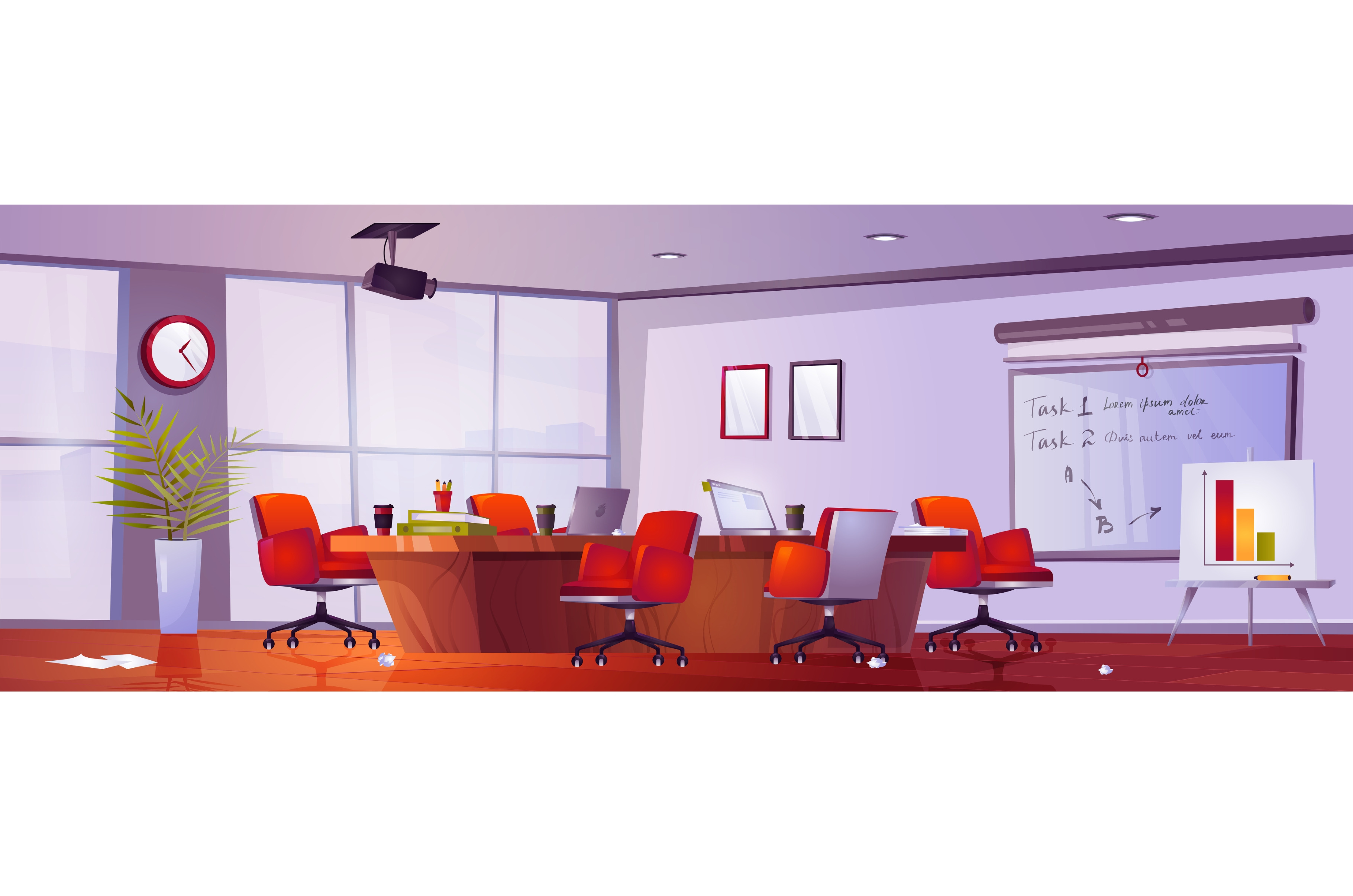 Conference room, office boardroom | Graphic Objects ~ Creative Market
