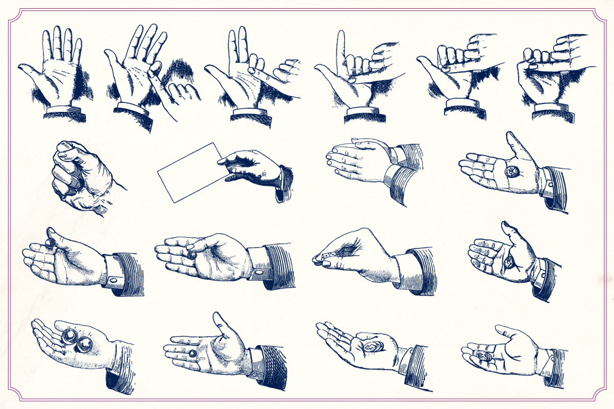 Vintage Hand Illustrations, a Person Illustration by Mr Vintage